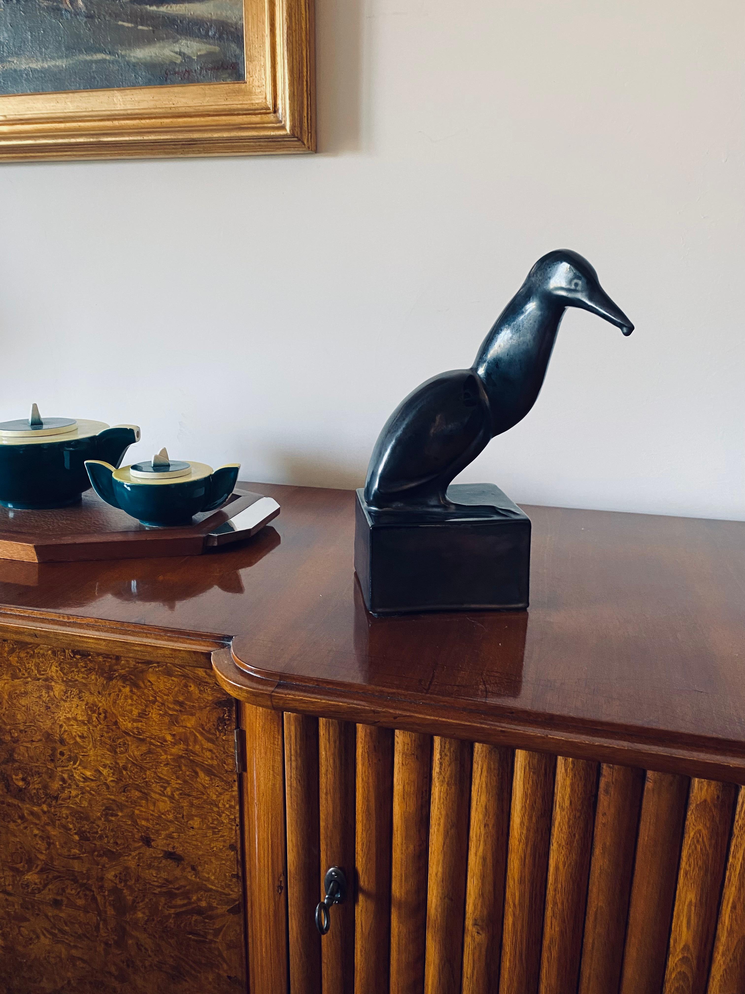 Art Deco Bird Sculpture Robert Hainard for Paul Amis Bonifas France ...