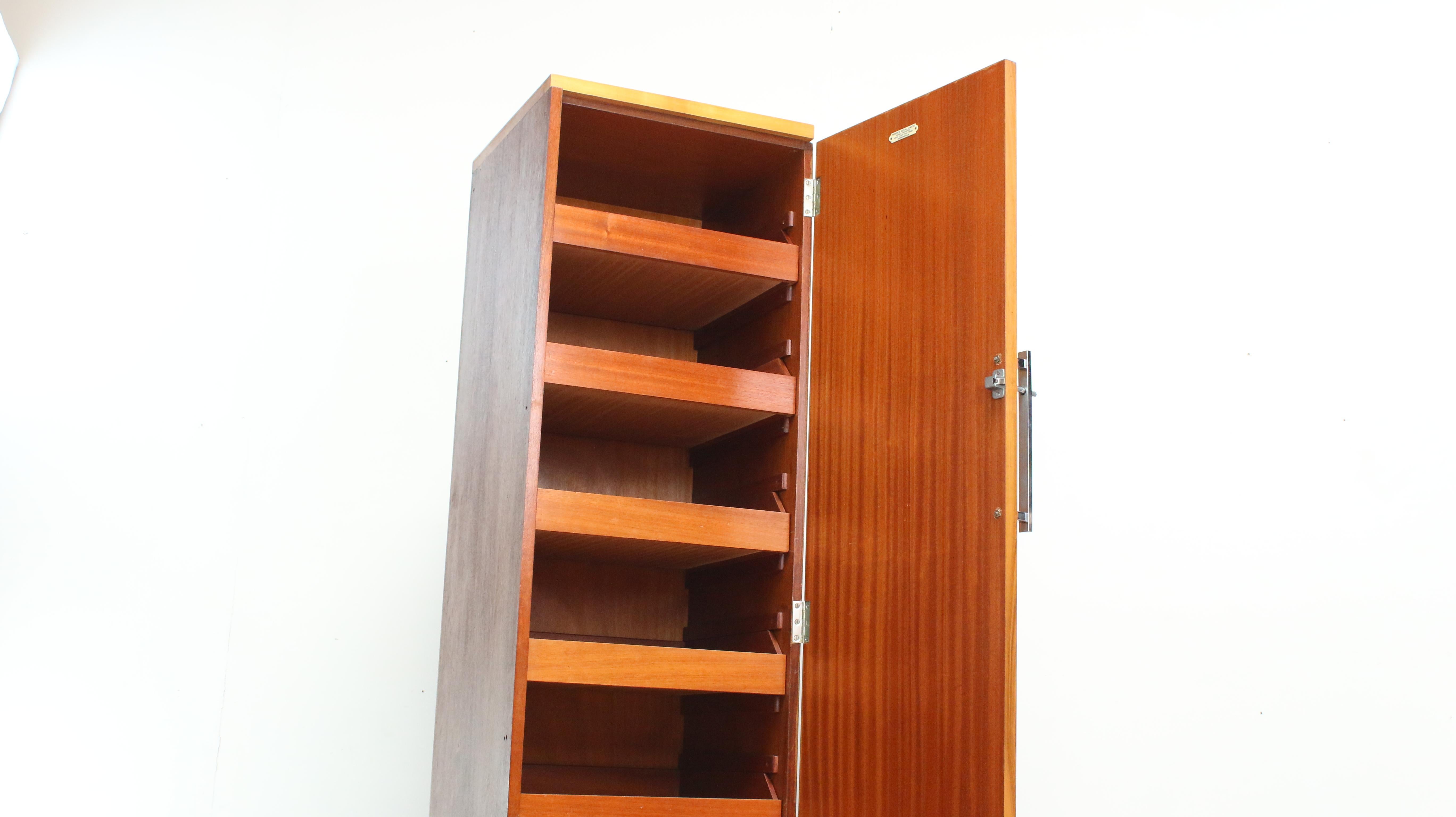 Art Deco Birdseye Maple and Walnut Frederick Restall Bedroom Wardrobe ...