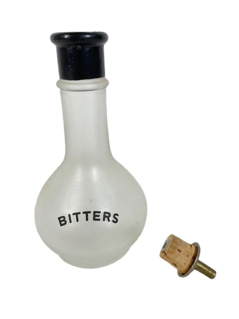 Art Deco Bitters Back Bar Bottle with the Word "Bitters" in Black ...