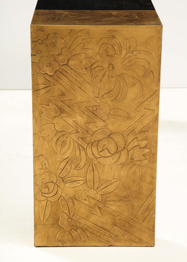 Art Deco Black and Gold Lacquer Console Table at 1stDibs