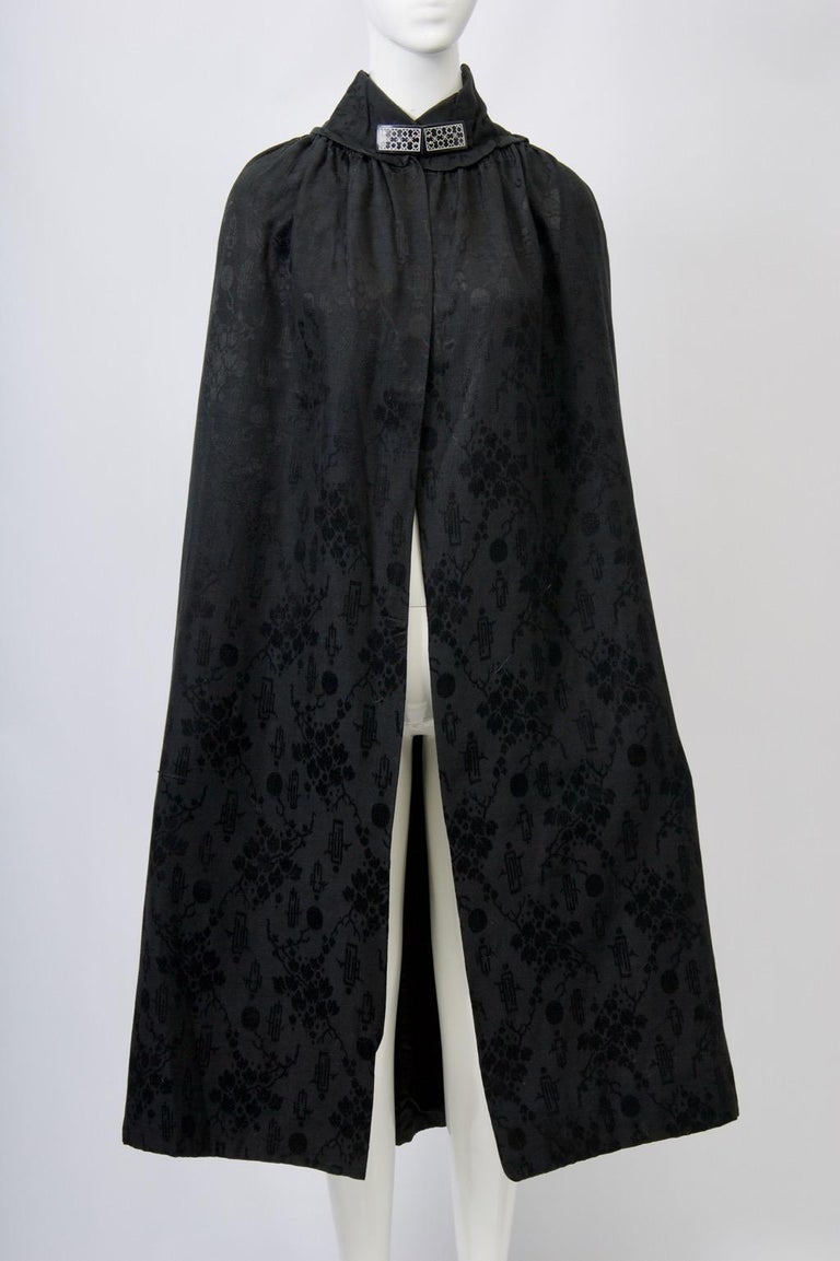 Art Deco Black Cape For Sale at 1stDibs