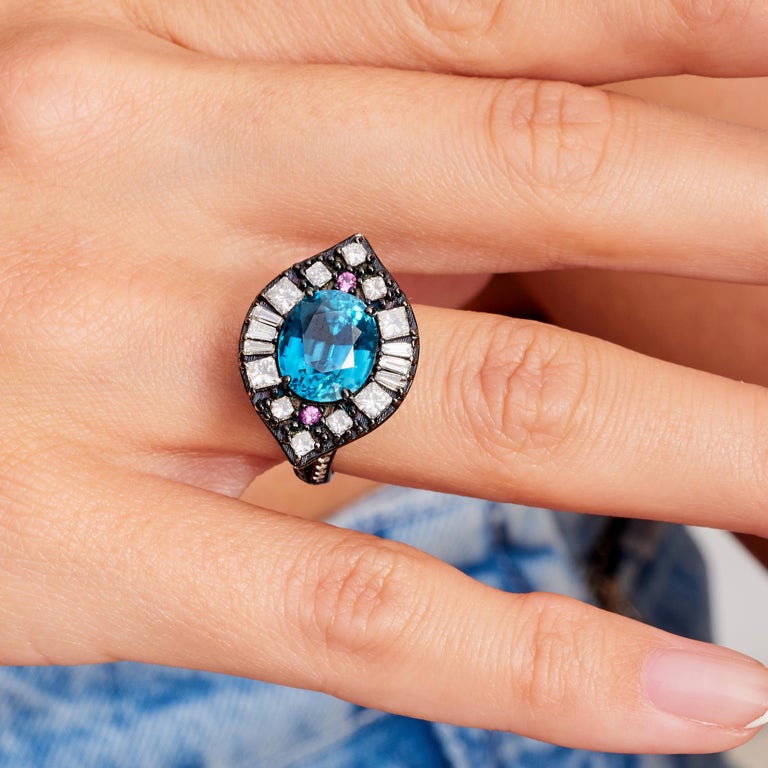 Art Deco Black Eye Ring For Sale at 1stDibs