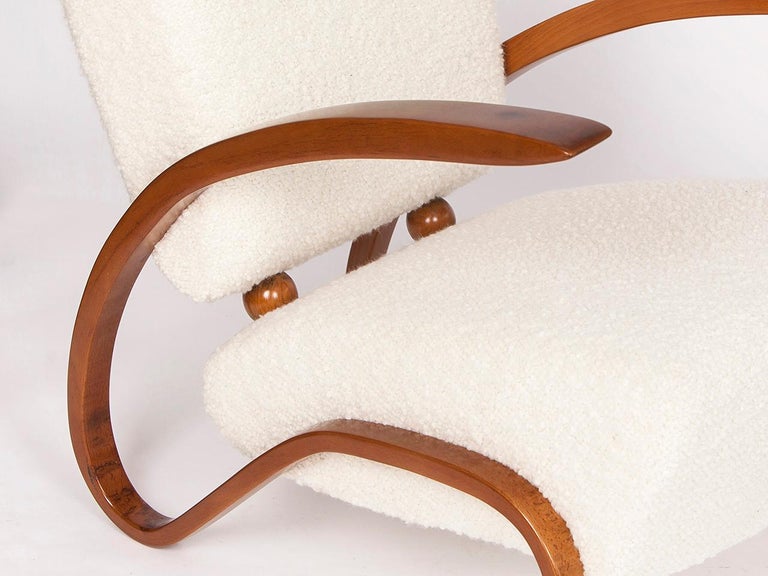 Art Deco Boucle Chair H-275 by Jindrich Halabala for Spojene UP Zavody ...