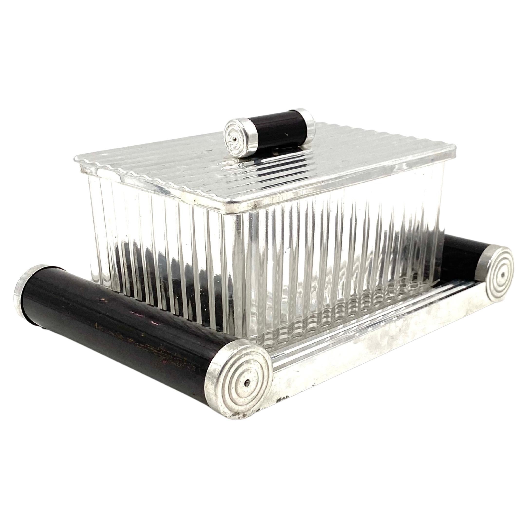 Art Deco Box and Mirrored Tray, France, 1920s For Sale at 1stDibs