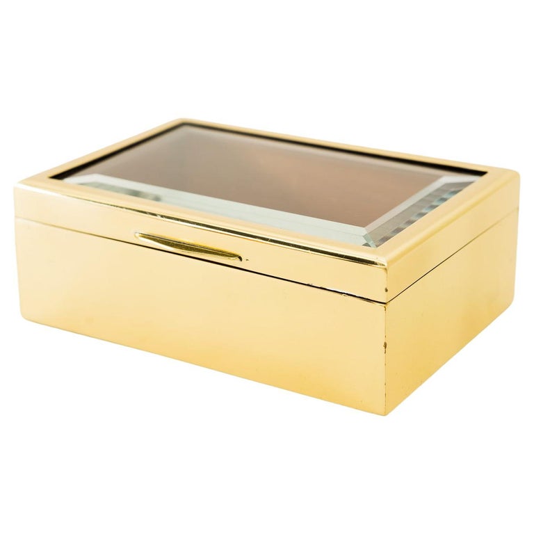 Art Deco Box with Cut Glass 'the Glass is Slightly Damaged on the Side ...