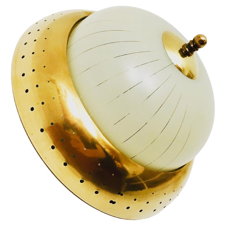 Art Deco Brass Flush Light For Sale at 1stDibs