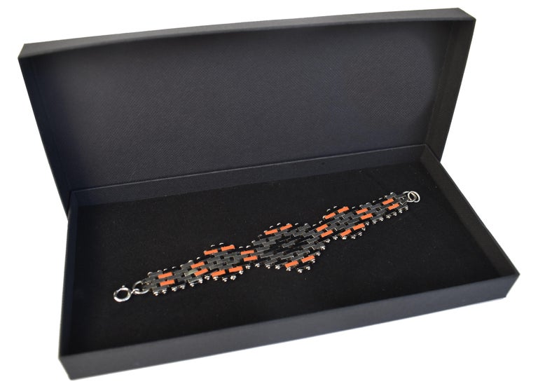 Art Deco 'Brickwork' Ladies Modernist Bracelet by Jakob Bengel, Germany ...