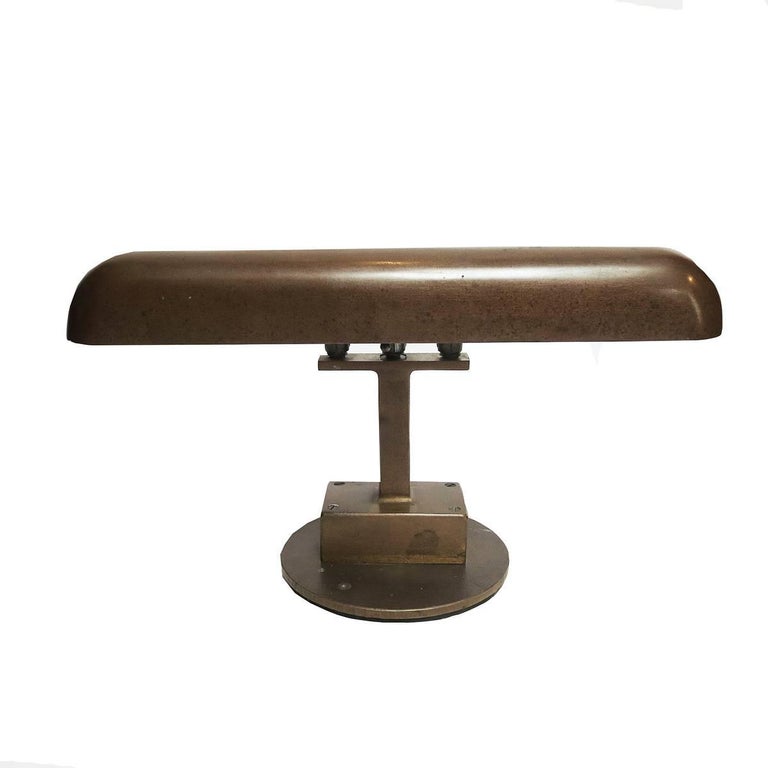 Art Deco Bronze Desk Lamp Machine Age at 1stDibs