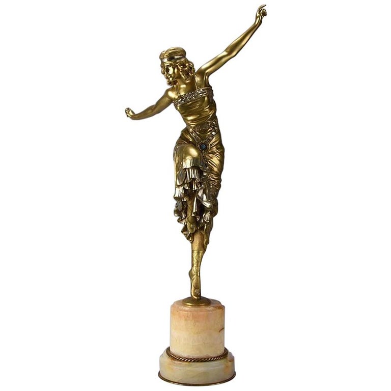 Art Deco Bronze Figure 'Russian Dancer' by Paul Philippe at 1stDibs