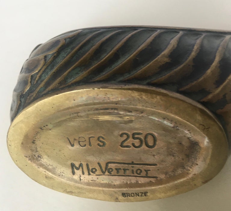 Art Deco Bronze Key Bowl or Vide Poche Signed Max Le Verrier at 1stDibs