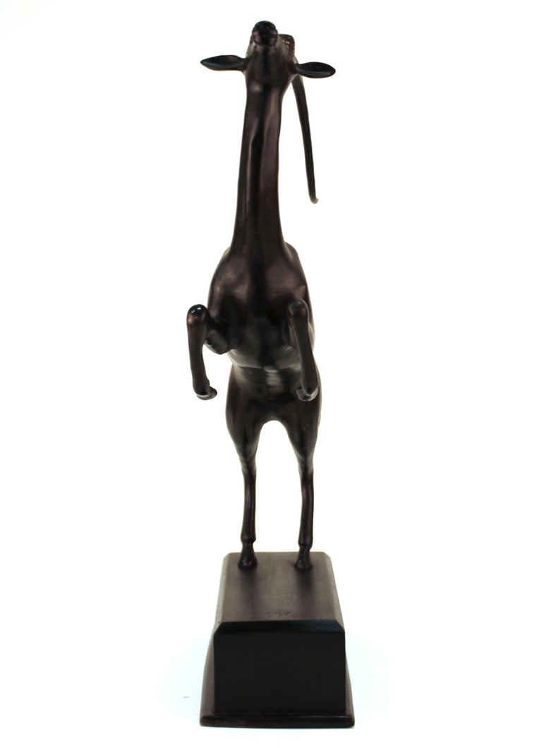 Art Deco Bronze Leaping Antelope Sculpture at 1stDibs | bronze antelope ...