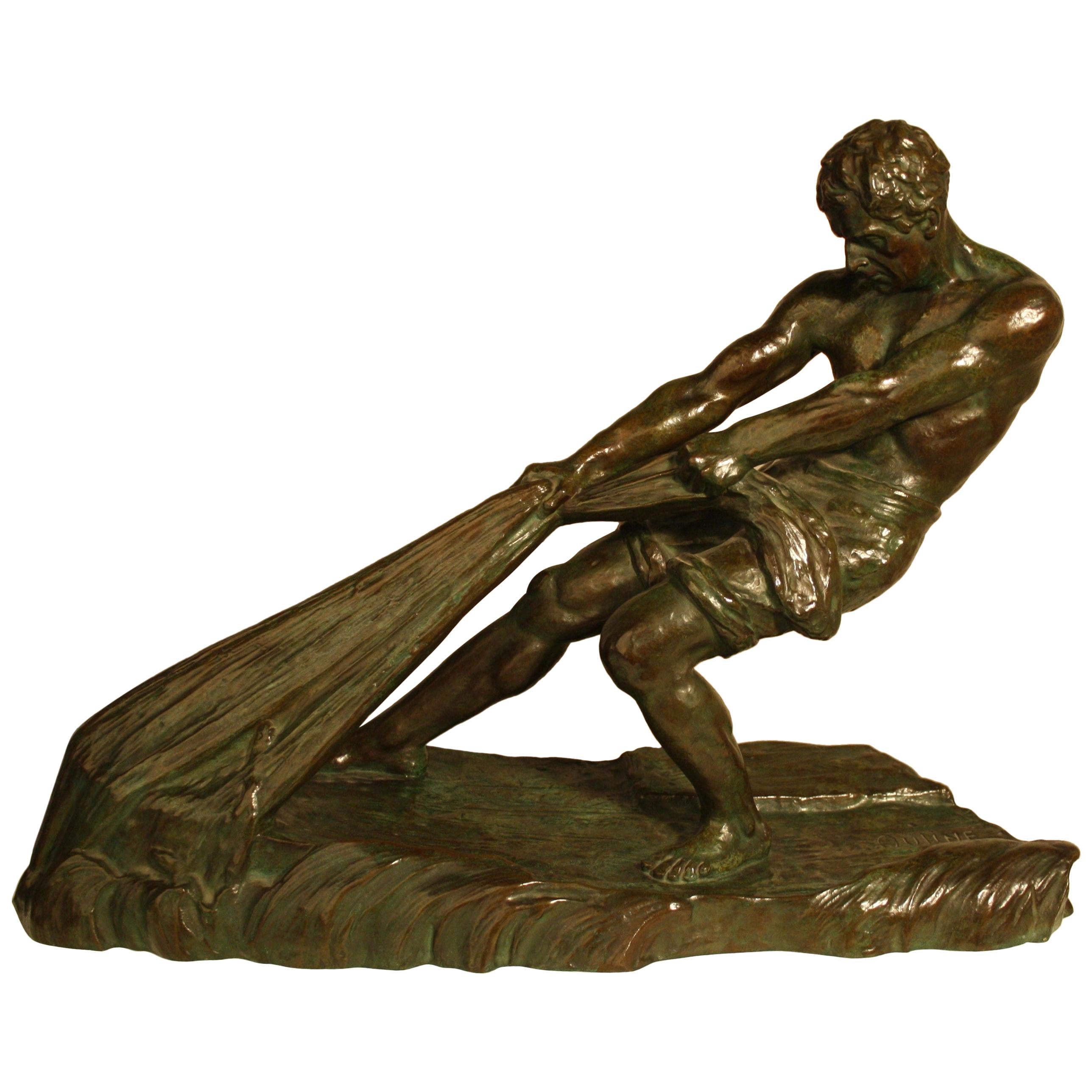 Big Pair of Fantastic Art Deco Bronze Lions, France, 1930s at 1stDibs