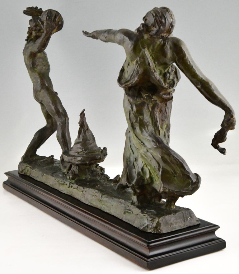 Art Deco Bronze Sculpture Dance of Fire by Félix Benneteau-Degrois 1920 ...