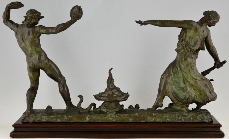 Art Deco Bronze Sculpture Dance of Fire by Félix Benneteau-Degrois 1920 ...