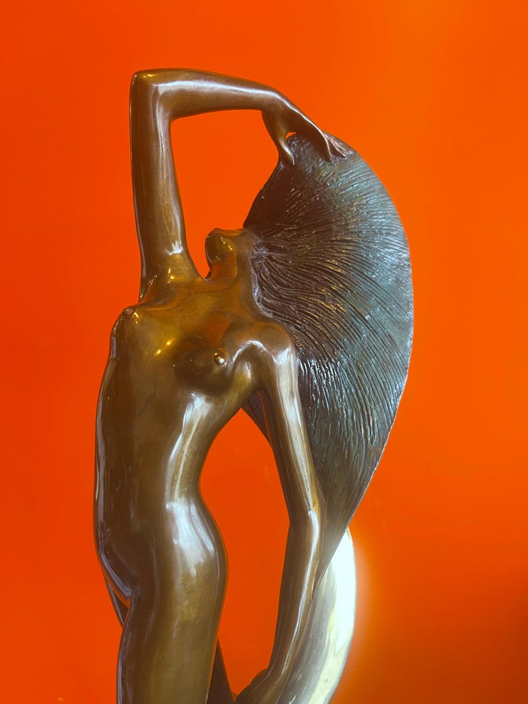Art Deco Bronze Sculpture Entitled "Dance Step" by Angelo Basso For ...