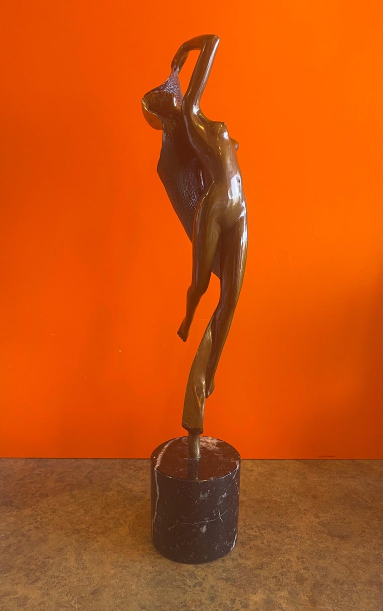 Art Deco Bronze Sculpture Entitled "Dance Step" by Angelo Basso For ...