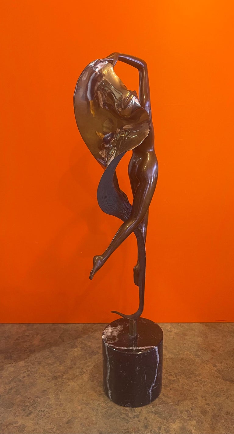 Art Deco Bronze Sculpture Entitled "Dance Step" by Angelo Basso For ...