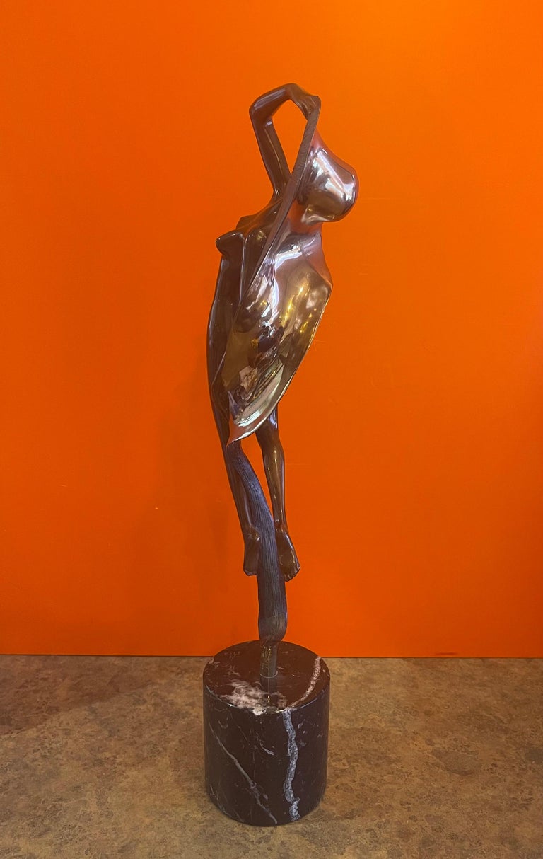 Art Deco Bronze Sculpture Entitled "Dance Step" by Angelo Basso For ...
