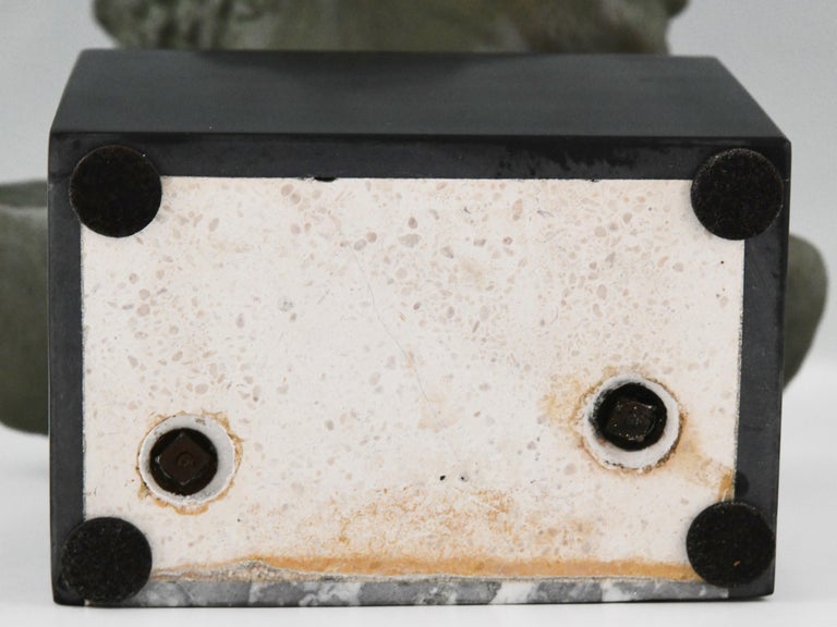 Art Deco Bronze Sculpture Male Bust Aviator Jean Mermoz by Alfred ...