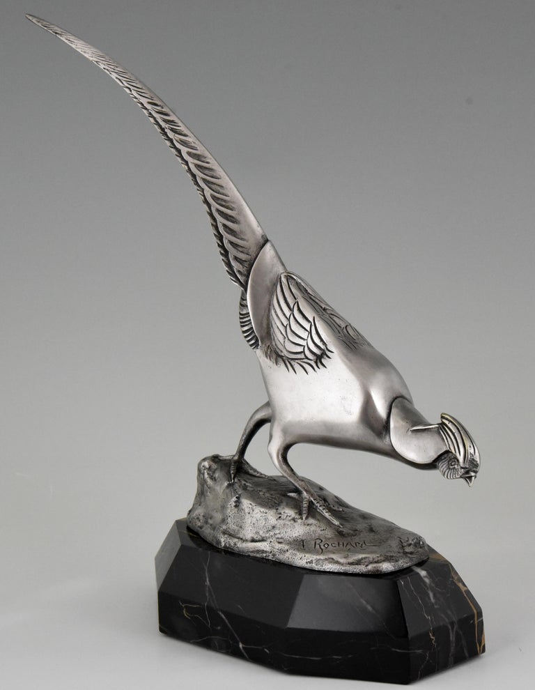 Art Deco Bronze Sculpture of a Pheasant Irenée Rochard 1920 France at ...