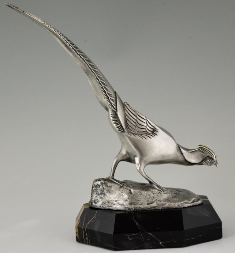 Art Deco Bronze Sculpture of a Pheasant Irenée Rochard 1920 France at ...