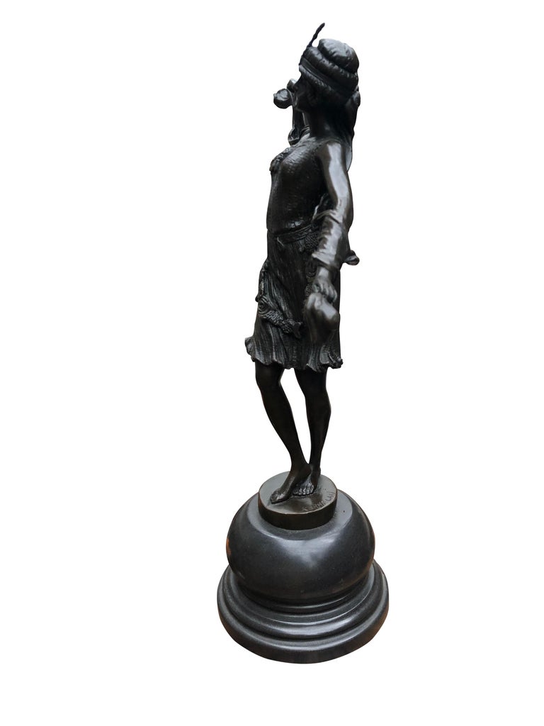 Art Deco Bronze Turkish Dancer Statue Signed Kernalan, 20th Century at ...