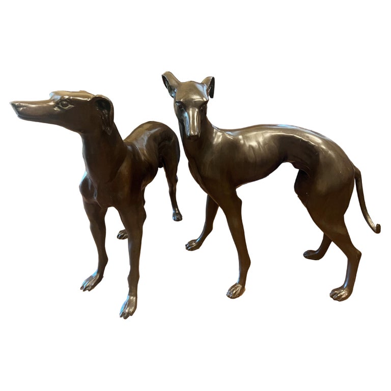 Art Deco Bronze Whippets For Sale at 1stDibs
