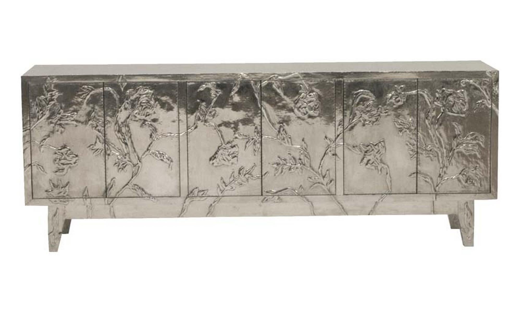 Art Deco Buffet Sideboard in Floral Design by Stephanie Odegard For ...