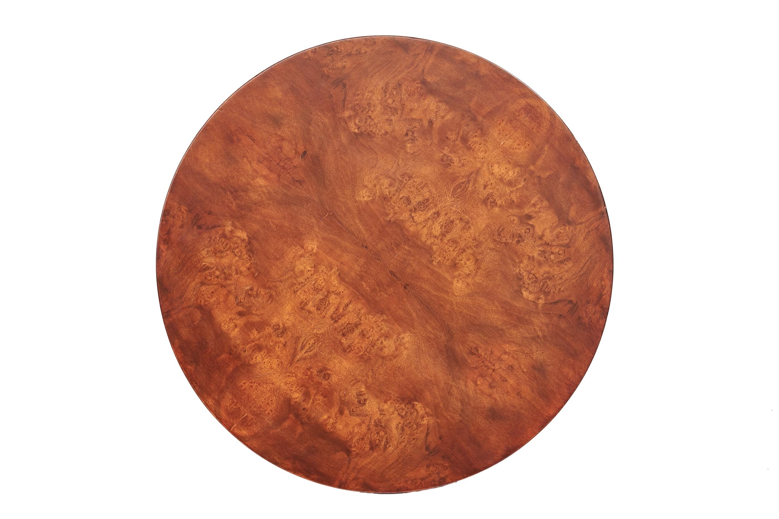 Art Deco Burr Walnut Circular 3 tier table circa 1930s at 1stDibs