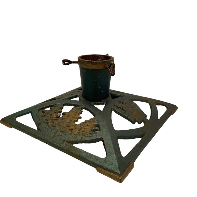 Art Deco Cast Iron Christmas Tree Stand, Vintage, German, 1930s For ...