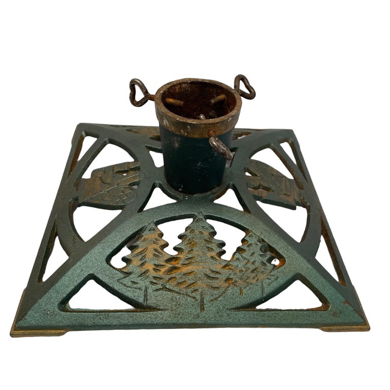 Art Deco Cast Iron Christmas Tree Stand, Vintage, German, 1930s For ...