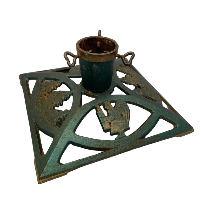 Art Deco Cast Iron Christmas Tree Stand, Vintage, German, 1930s For ...