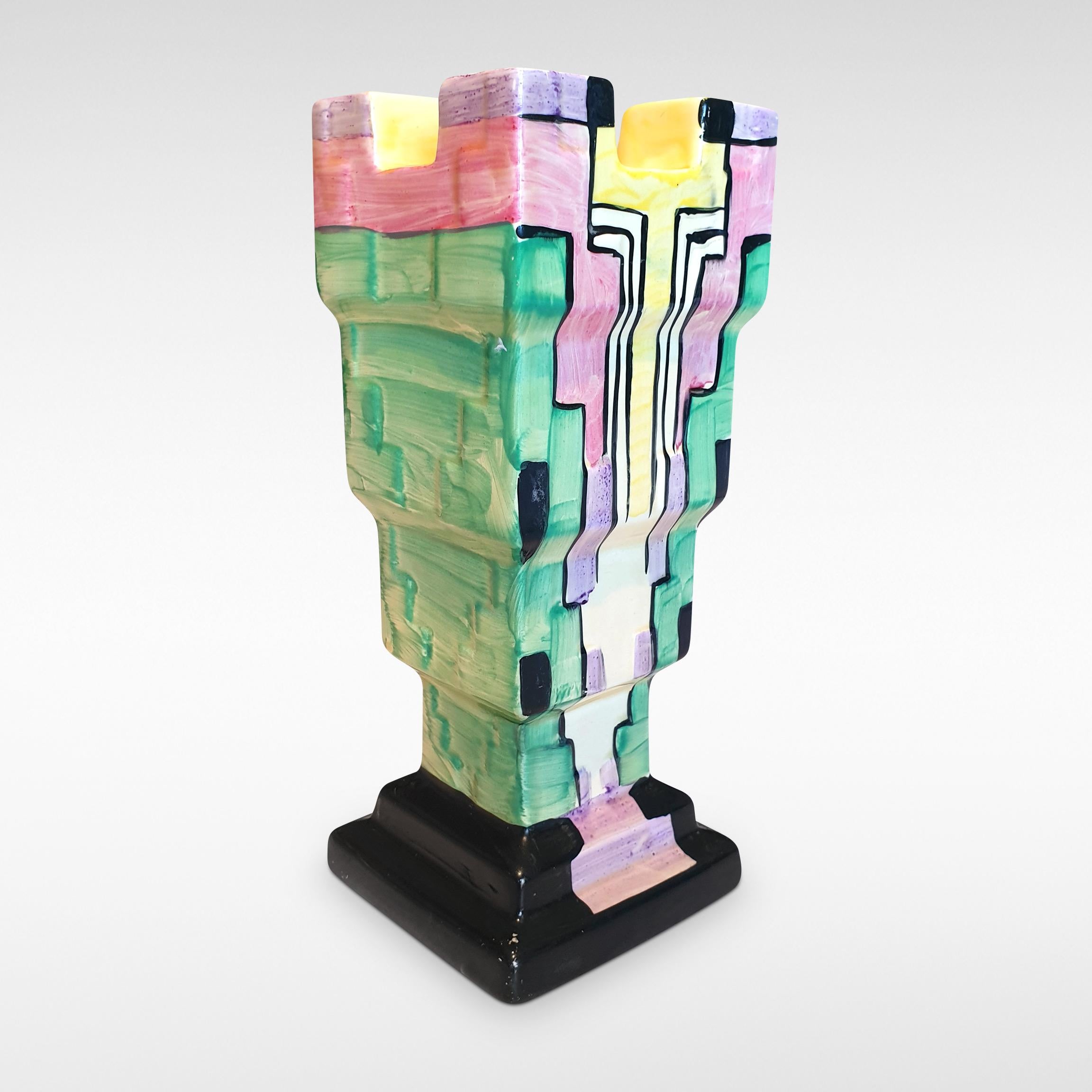 Art Deco Castle Vase by Myott Son and Co. For Sale at 1stDibs