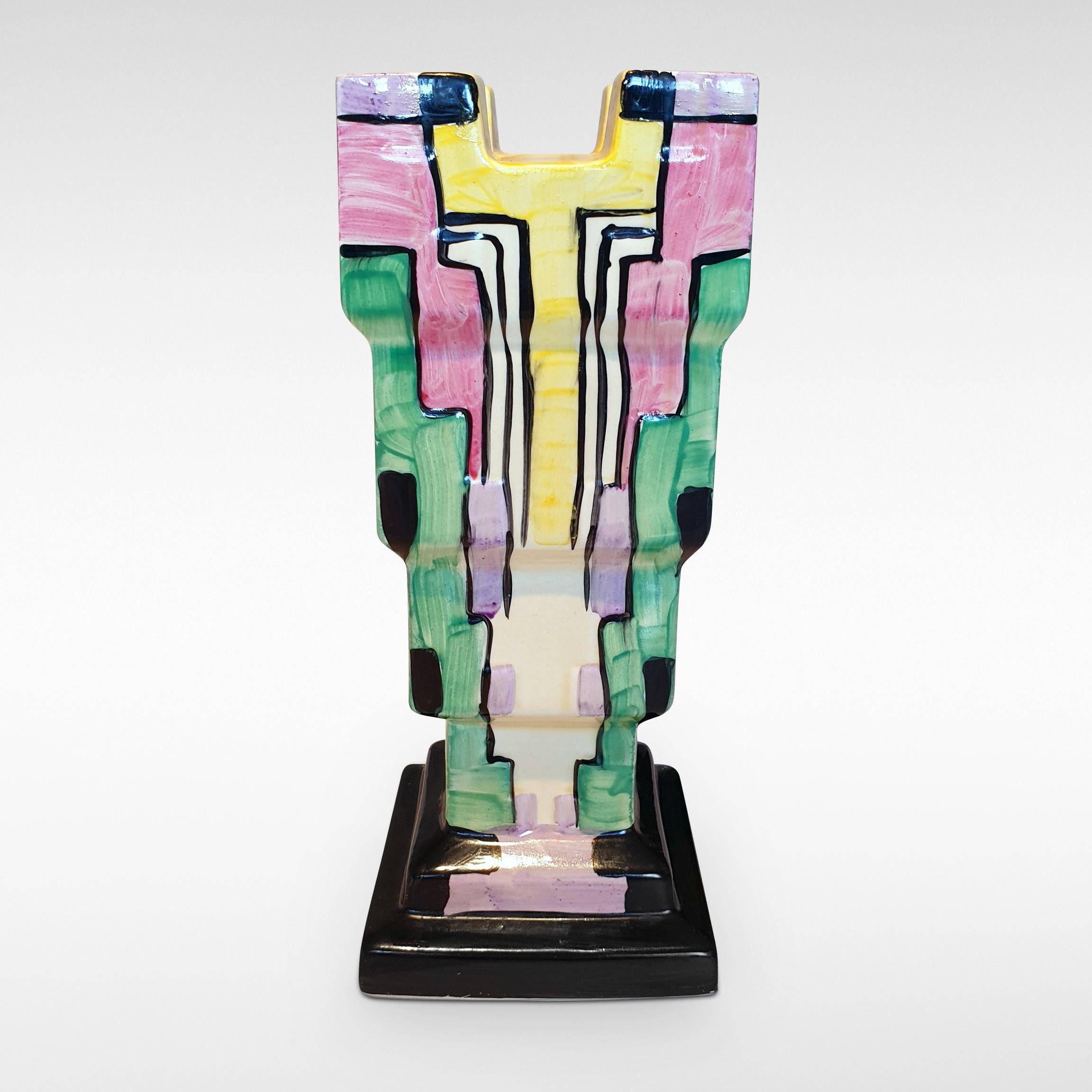 Art Deco Castle Vase by Myott Son and Co. For Sale at 1stDibs