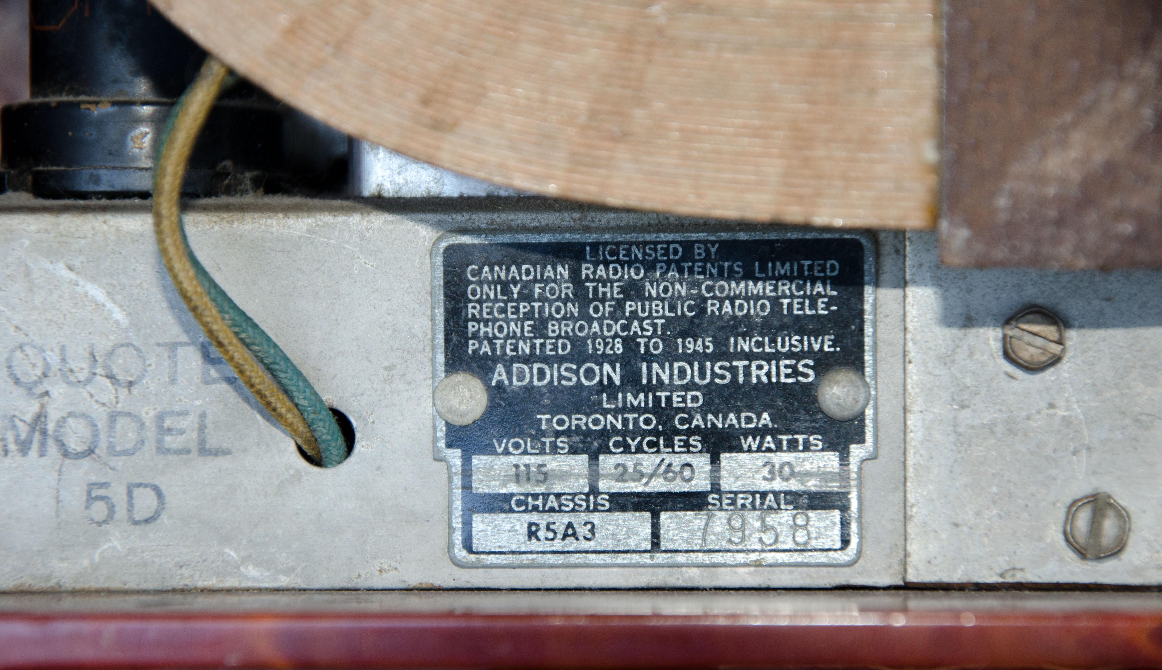 Art Deco Catalin Radio, Addison Model 5D For Sale at 1stDibs | addison ...