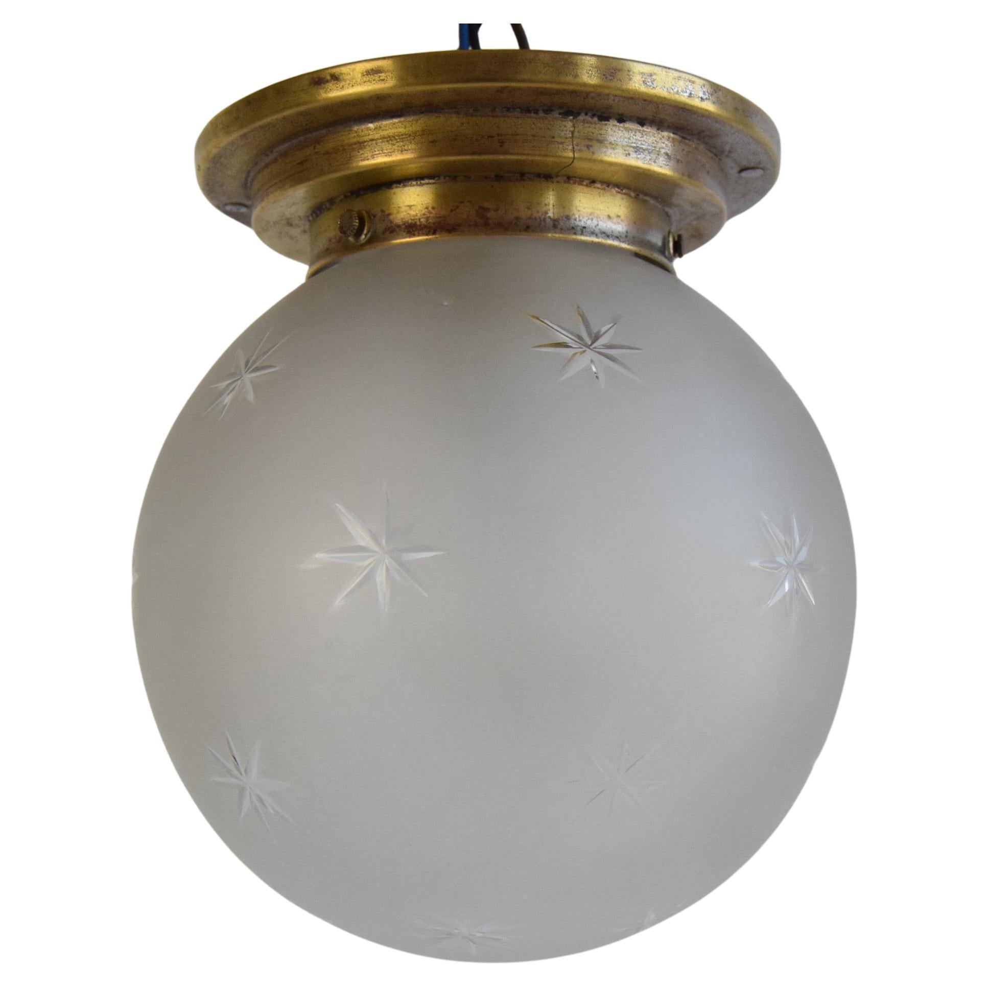 Italian Art Deco Disc-Shaped Ceiling Light at 1stDibs