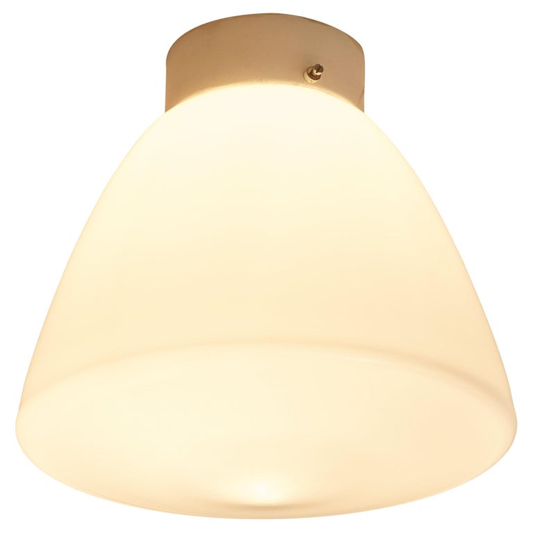 Art Deco Ceiling Light in Opaline Glass For Sale at 1stDibs