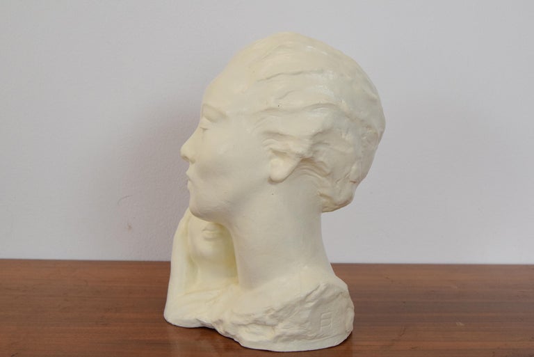 Art Deco Ceramic Bust,in 1938 For Sale at 1stDibs