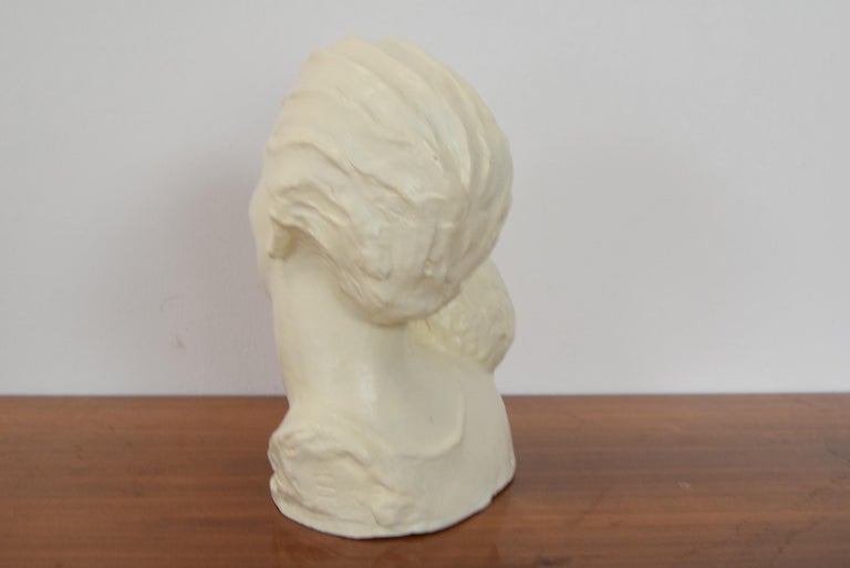 Art Deco Ceramic Bust, in 1938 For Sale at 1stDibs