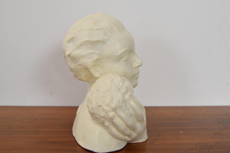 Art Deco Ceramic Bust, in 1938 For Sale at 1stDibs