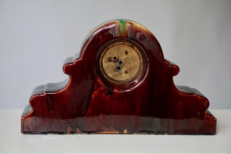 Art Deco Ceramic Clock For Sale at 1stDibs
