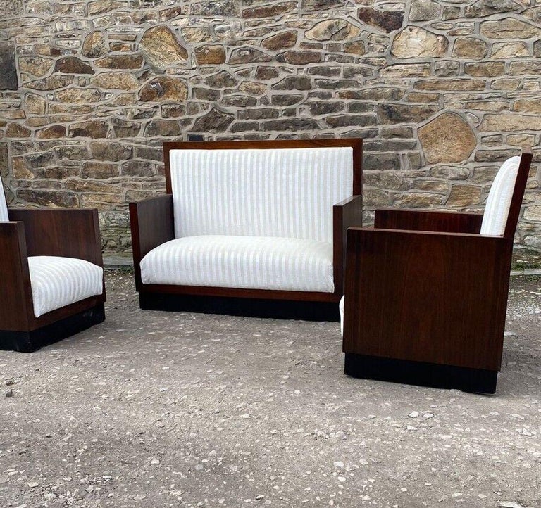 Art Deco Sofa Set Mid Century Sofa Chairs Modernism Modular For Sale at ...