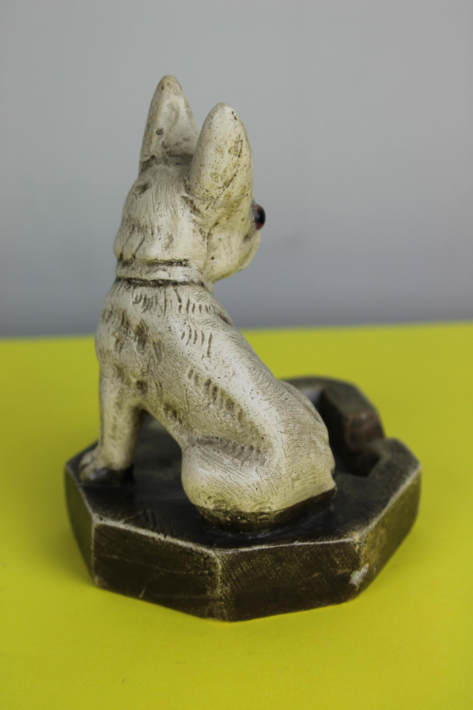 Art Deco French Bulldog Ashtray of chalkware For Sale at 1stDibs ...