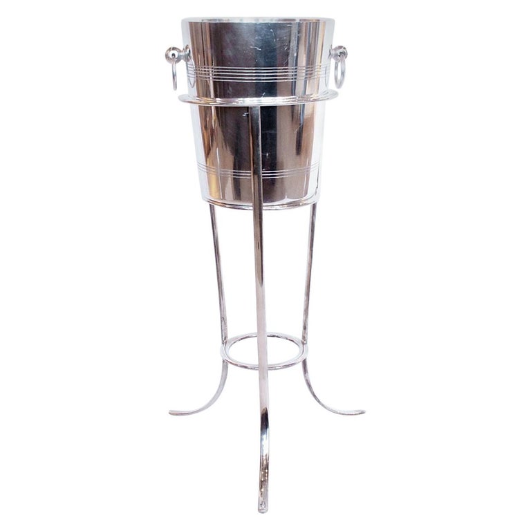 Art Deco Champagne Bucket and Stand at 1stDibs