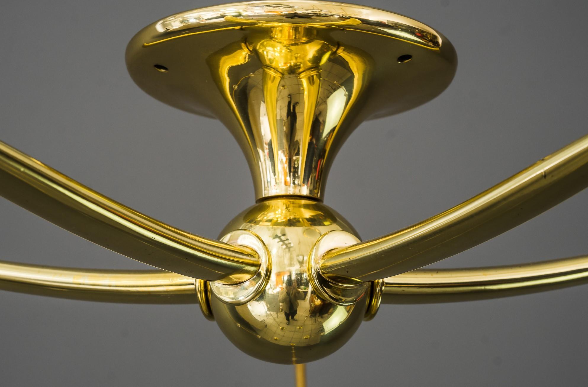 Art Deco Chandelier Vienna around 1920s with Original Glasses at 1stDibs