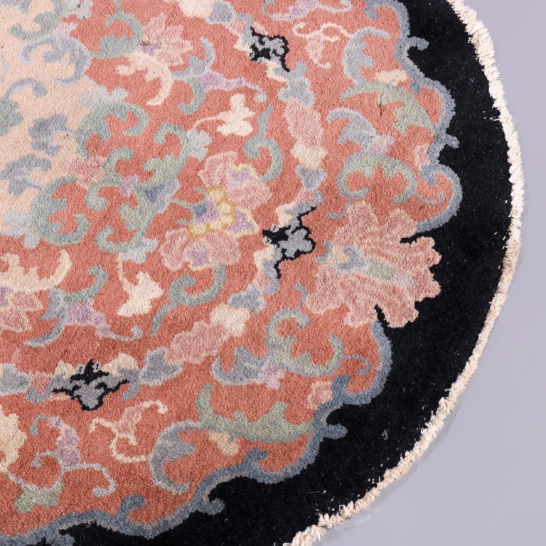 Art Deco Chinese Oriental Wool Oblong Rug, c1930 at 1stDibs