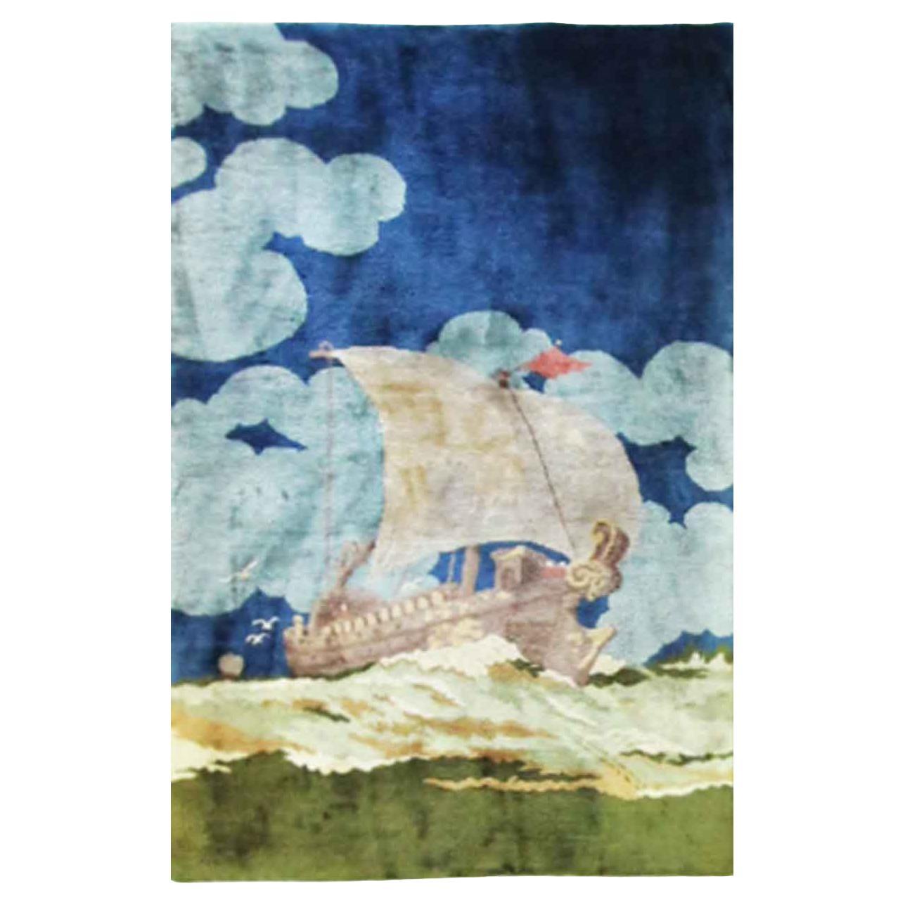 Beautiful Chinese Art Deco Rug For Sale at 1stDibs