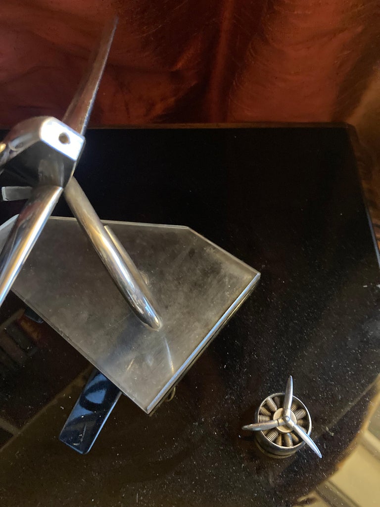 Art Deco Chrome Aeroplane from the 30s, Decorative Desk Object For Sale ...