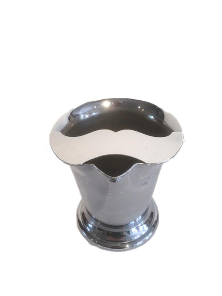 Art Deco Chrome Bar Pitcher with Ice Dam and Red Bakelite Handle by Glo ...