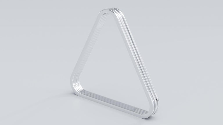 Art Deco Chrome Billiard Triangle For Sale at 1stDibs